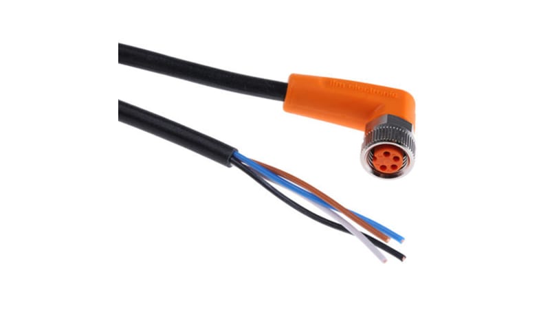 ifm efector EVC153 Cordset, 4-wire , M8 Female right angle connector ...