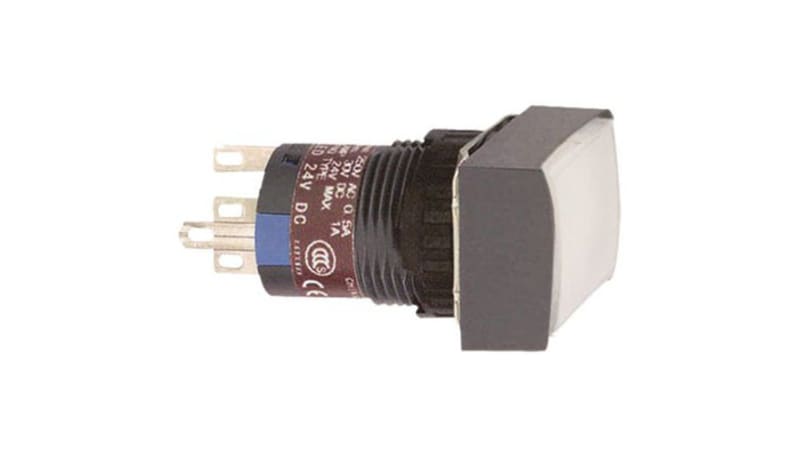 Schneider Electric XB6EDW1J1P Pushbutton, White SPDT-NO/NC, Spring ...