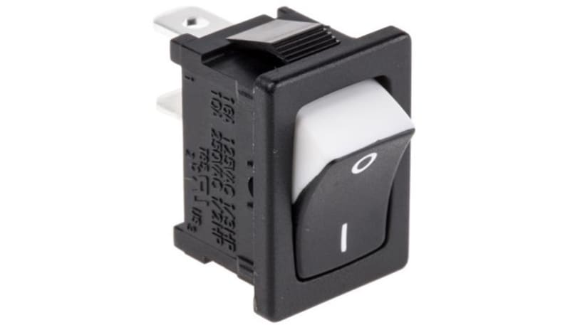 RS PRO 419798 Single Pole Single Throw (SPST) Latching Rocker Switch ...