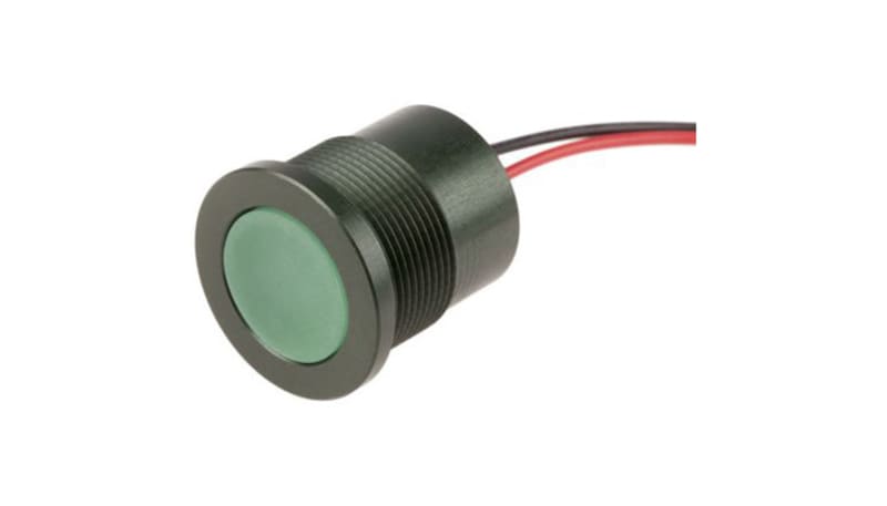 RS PRO 8987738 Panel Mount Indicator Green LED 22mm Flush Bezel Wire ...