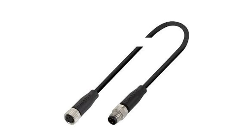 Balluff BCC0837 Connector/cable, Female M8, Male M8, PUR, 2.50 m, Drag ...