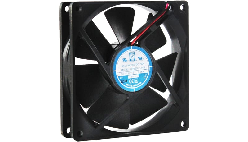 Orion Fans OD9220-12HB DC Fan,Square, 12V,32 CFM,Ball Bearing,92x20mm