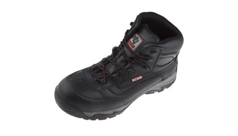 RS PRO 7058879 Black Composite Toe Boot Mens 12 Lace Up Leather Upper ...
