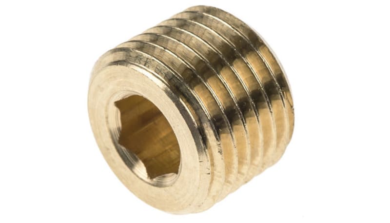 RS COMPONENTS UK 0205 13 00 1/4 in BSPT Male Plug Threaded Fitting