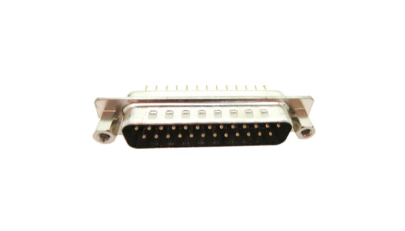 Adam Tech DB25-PT-1-JS D-Sub Straight PCB 25 way Plug w/JS