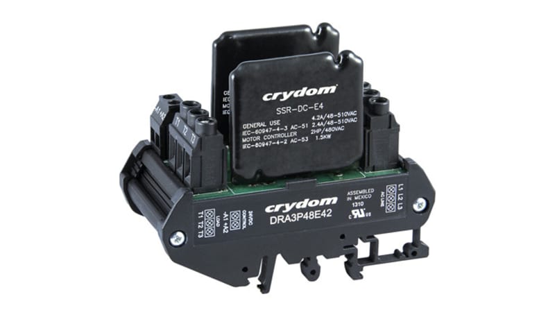 Sensata - Crydom DRA3P48C4R2 SSR Contactor, 3-Phase, DIN Rail Mount ...
