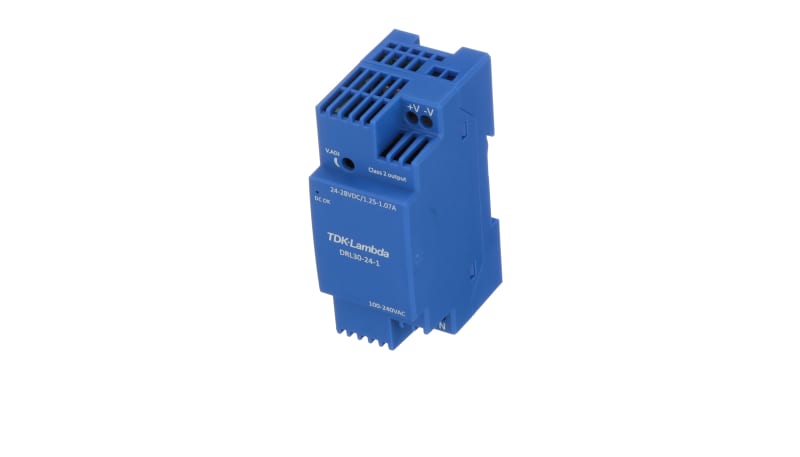 TDK-Lambda DRL30-24-1 AC-DC Power Supply, 115-230VAC, Output 24V, 1.25 ...