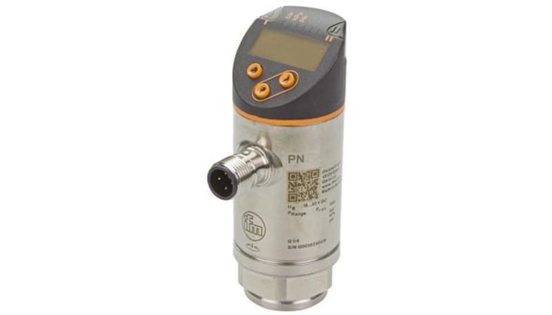 ifm efector PN7070 Pressure Sensor w/Display, 0 to 400 bar, G1/4 Int ...