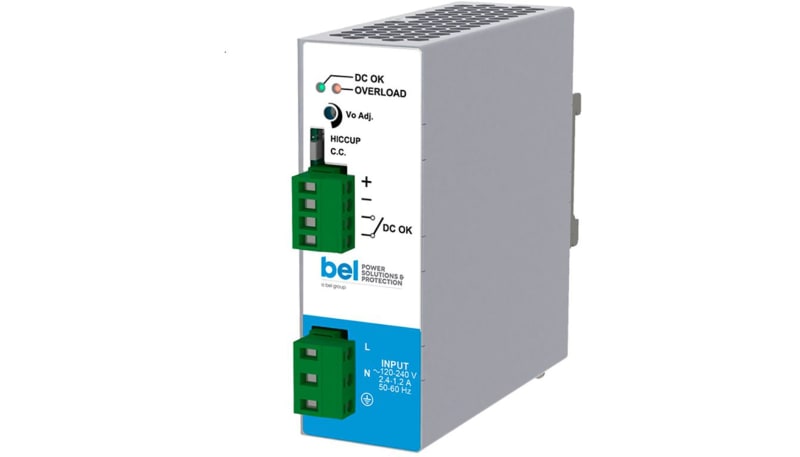 Bel Power Solutions LDC240-48 AC-DC DIN Rail Power Supply, 240W, 48V ...