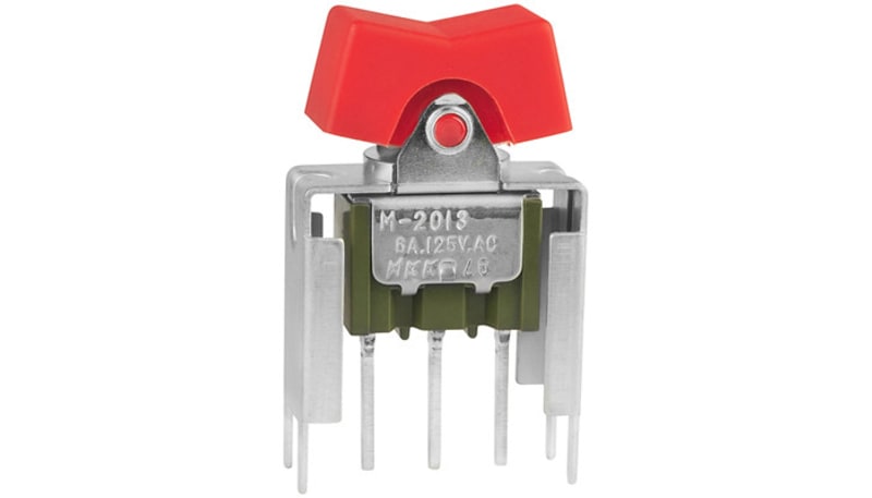 NKK Switches M2013TXW25-DC BRACKET PC MOUNT MINIATURE ROCKER