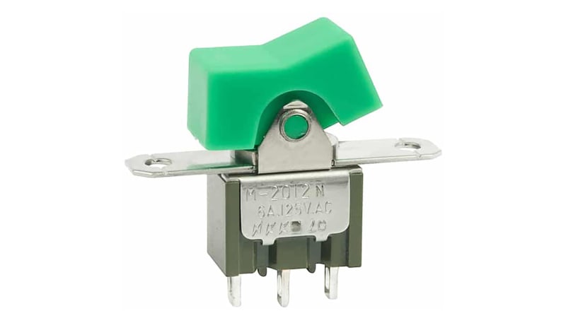 NKK Switches M2012TNW01-DF FLAT FRAME MOUNT MINIATURE ROCKER