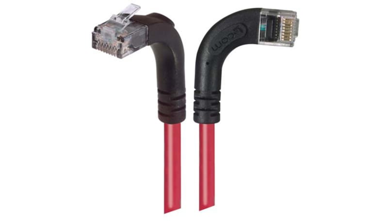 L-com TRD815RA12RD-20 Category 5E RA Patch Cable, RA Right Exit/RA Down ...