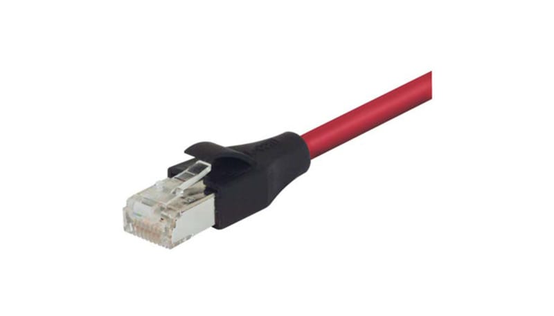 L-com TRD855DSZRD-150 Network Cable Assembly,Cat 5E,RJ45/RJ45,LSZH,Red