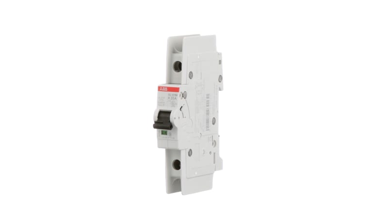 ABB SU201M-K20 Miniature Circuit Breaker, Trip Curve K, 20 Amp, 1 Pole, Ul489
