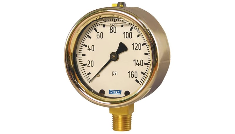 Wika Instruments 52732584 Pressure Gauge;analog;4in;lower mount;213.40 ...