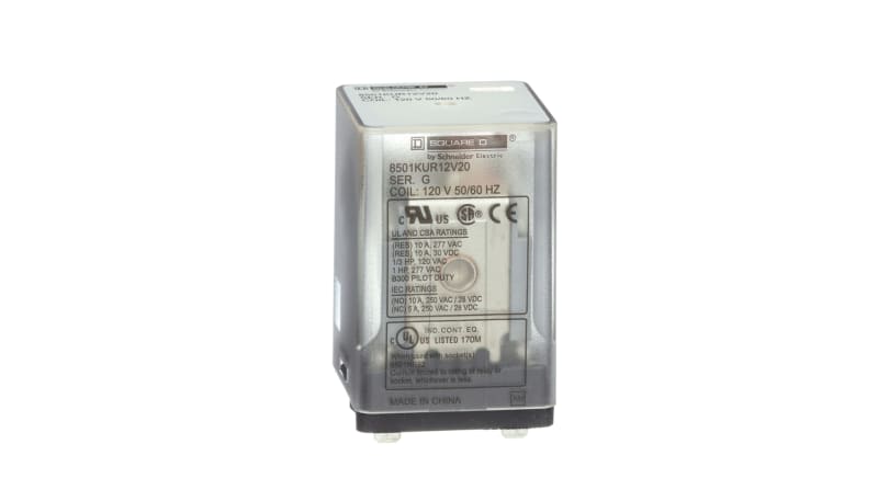 Square D 8501KUR12V24 RELAY 2CO QC PINS 10A@240V 240VAC COIL Pack of 120