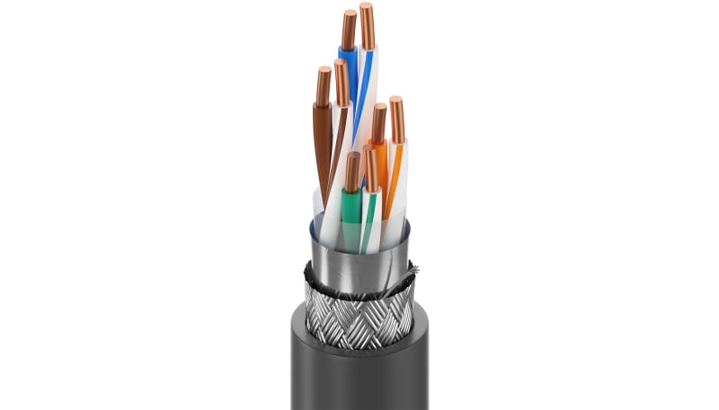Belden 7957A 0081000 DataTuff CAT5e Cable, 24Awg/4Pr Solid BC, Foil ...