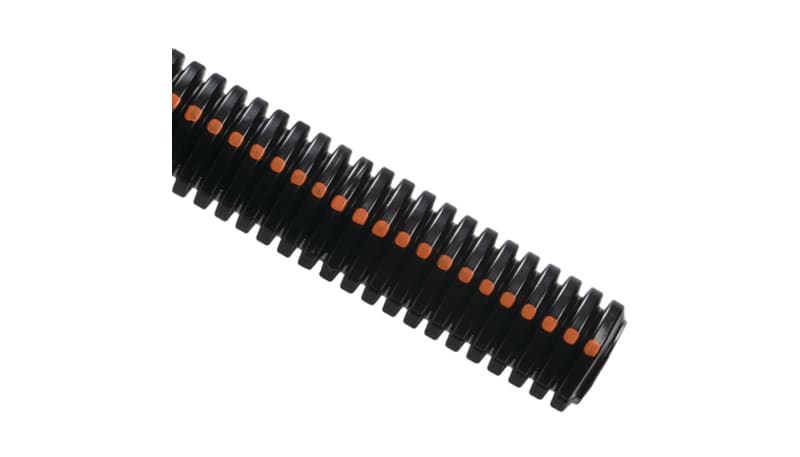 HellermannTyton 904-00921 Convoluted Tubing, Slit, 2" Dia, PEUV, Black ...