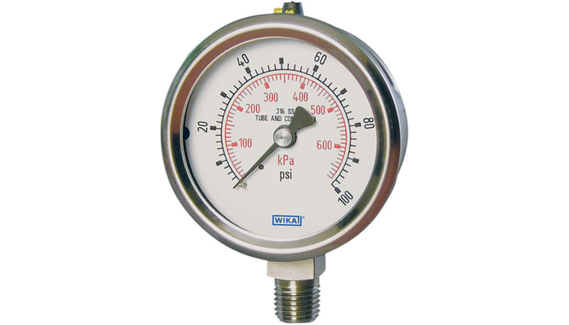 Wika Instruments 50551043 Pressure gauge;stainless;232.53 2 30PSI/KPA 1 ...