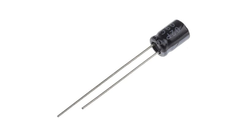 RS PRO 1701058 Capacitor Aluminum Electrolytic Radial TH 100uF/6.3VDC ...