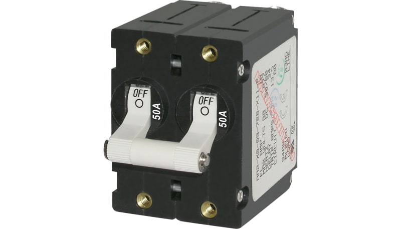 Blue Sea Systems 7242-BSS Circuit Breaker AA2Toggle 50A Wht