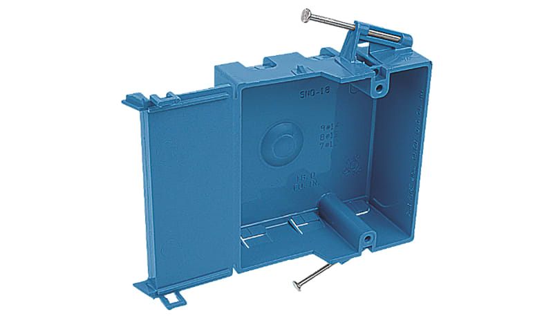 ABB Thomas & Betts SNO18-6R One-Gang Nail-On New Work Outlet Box, 4-1/ ...