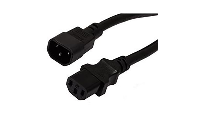 L-com PPA00002-06F Heavy Duty CPU/PDU Power Cord C14 to C13 15 AMP 6FT