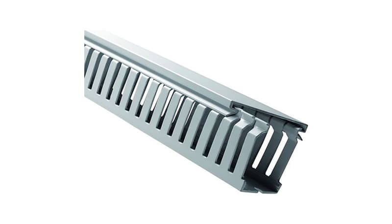 RS PRO 1369167 Slotted Wire Duct PC/ABS 6ft x 1in x 3in 0.2in (5mm ...