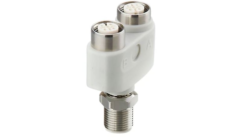 ifm efector EBF006 Connector Y Splitter, 4-pin M12 Male to 2 - 3 pin ...