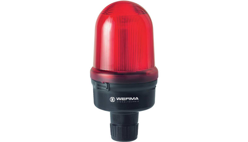 WERMA 82919768 Beacon, LED, Red, flashing, 98mm, tube mount, IP65, 115 ...