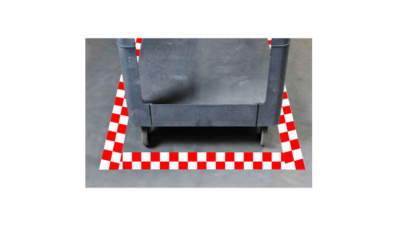 Brady 52798 Pipe and Valve Marker, Checkboard Design, 2"W x 18'L, Blue ...