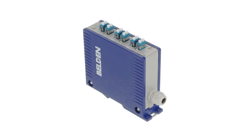 Hirschmann MIPP/AD/1L9N Modular Industrial Patch Panel, Din rail, 12 Fibers, Duplex Adapters ...