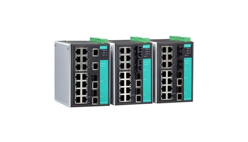 Moxa EDS-518A-SS-SC-80 Ethernet Switch, 18, Port, Managed GB, 2 combo ...