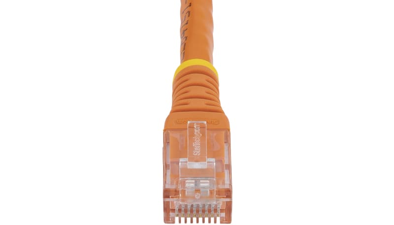 StarTech.com C6PATCH100OR 100 ft Orange Cat6 / Cat 6 Molded Patch Cable ...
