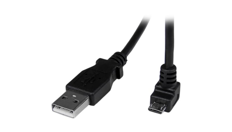 StarTech.com USBAUB2MD 2m Micro USB Cable Cord - A to Down Angle Micro ...