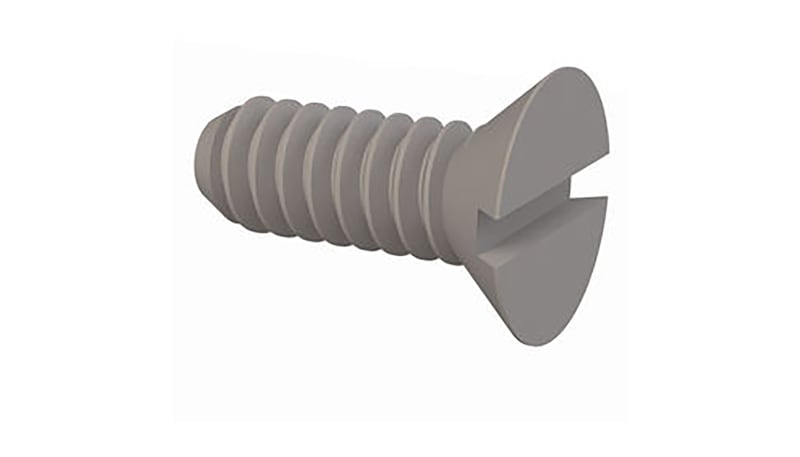Essentra Components 020632A037 Slotted CSK Screw, #6-32 Thread, 3/8 Lg