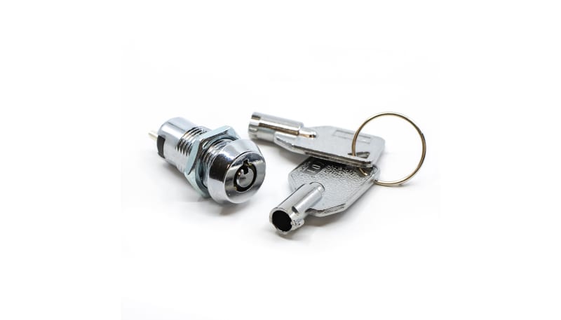 E-Switch / RS PRO KO103A701 Keylock Switch, SPST,OFF-ON, Key Remove 1 ...