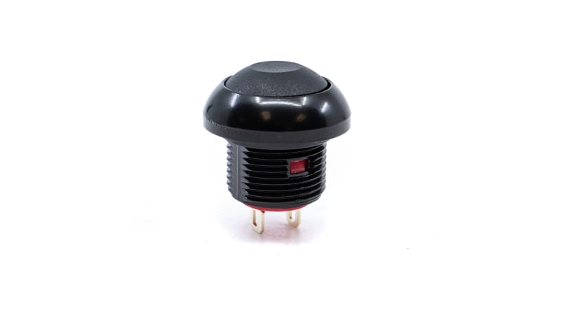 E-SWITCH INC RP8300B2M1CEBLKBLKNIL Pushbutton Switch,RP8300,IP67,SPST ...