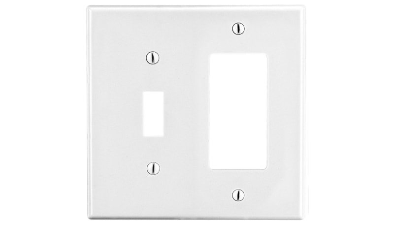 Hubbell Wiring Device-Kellems PJ126W Wall Plate, M-Size 2G, 1) Tog 1 ...