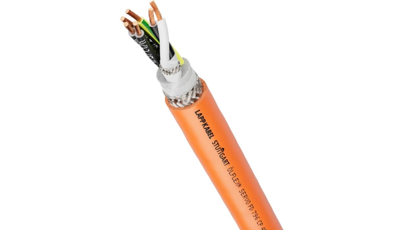 Lapp Group 0027966 Cable, Olflex Servo Fd 796 Cp, 2 Awg/4C+(16 Awg/1Pr ...