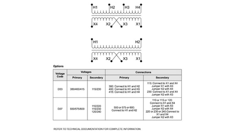 Square D 9070T5000D37 TRANSFORMER CONTROL 5000VA 600V-120/240V