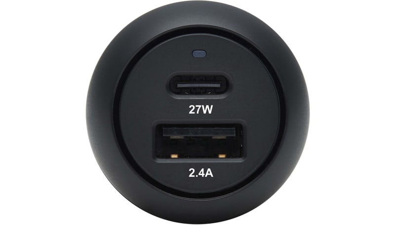 Tripp Lite U280-C02-39W-1B USB, Car, Charger, Dual-Port, 39W, Charging, USB-C, 27W,, USB-A, 12W