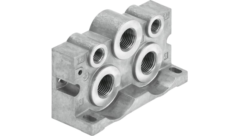 Festo VABE-S1-1L-G12 End Plate, for pneu valve, 44mm width, ISO 5599-1 ...