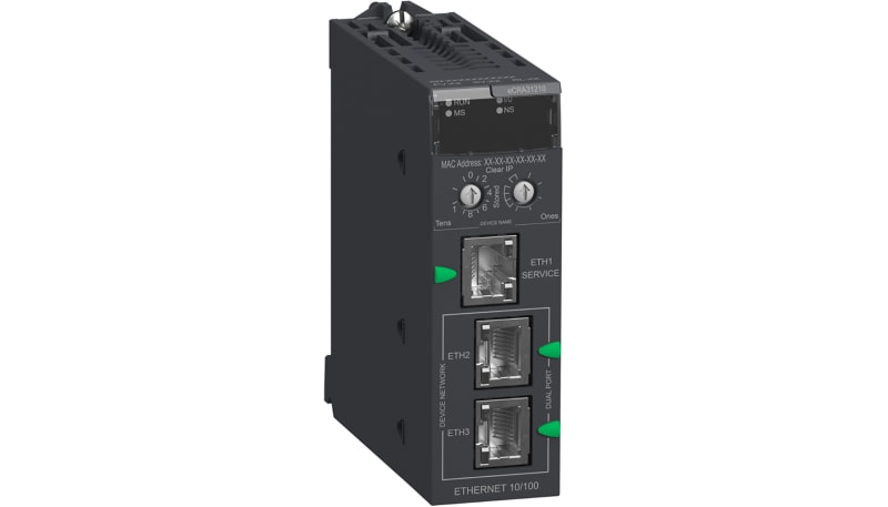 Schneider Electric BMECRA31210 EIO Drop Adapter, Ethernet/IP, For Use ...