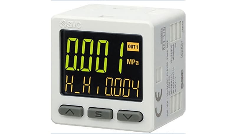SMC Corporation ZSE20F-P-P-M5-L Pressure Switch, -100 to 100kPa, 3 ...