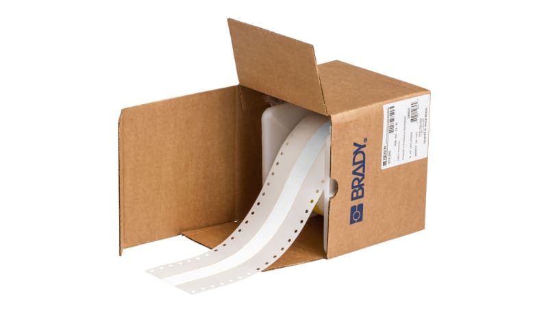Brady RCM-637-1.0-WT Polyvinyl Fluoride Labels, 1"W x 100'L, White