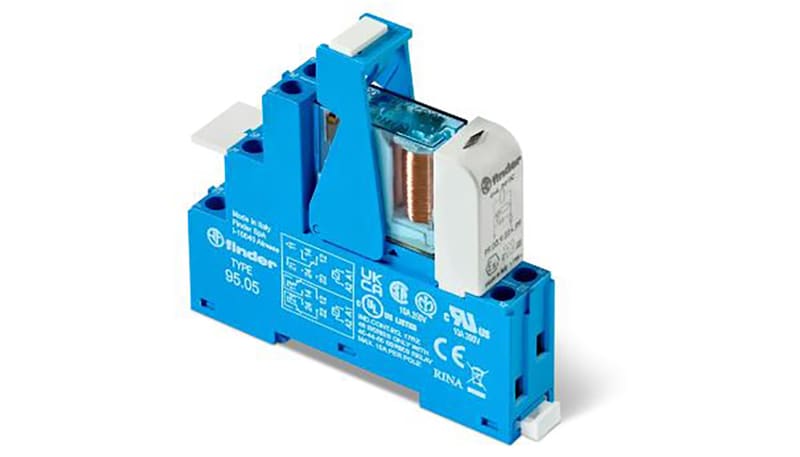 Finder 48.52.7.024.5050.SPA Interface Module, DPDT 8A, 24V DC coil ...