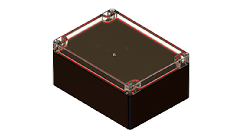 Serpac RB65P06C24B Watertight Polycarbonate EnclosureClear/Black6.30 x ...