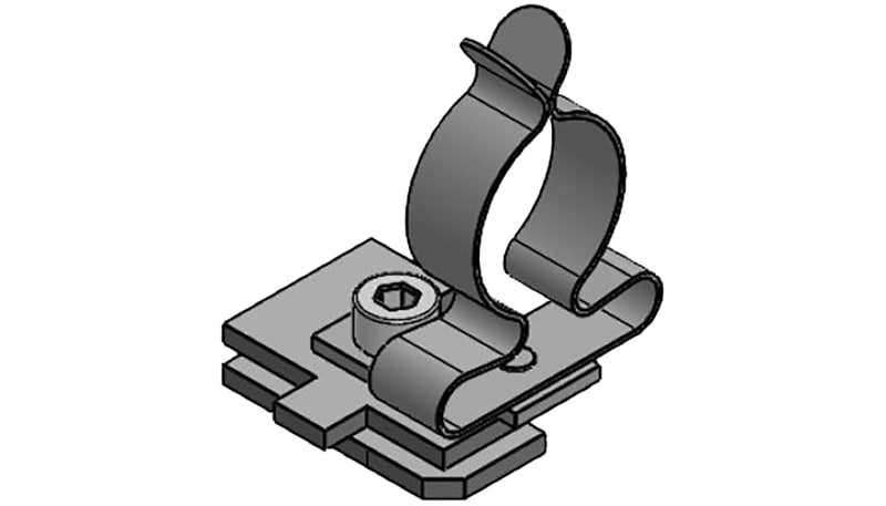 icotek 36258.100 EMC Shield Clamps for 30 mm DIN Rail Shape C, SC/LF ...