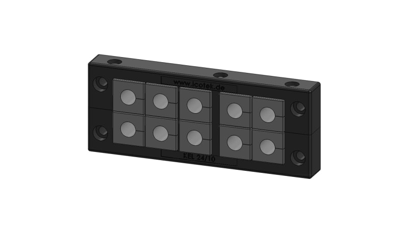 icotek 42241 Centrally Split Multi Cable Transit Frames, KEL 24/10, black